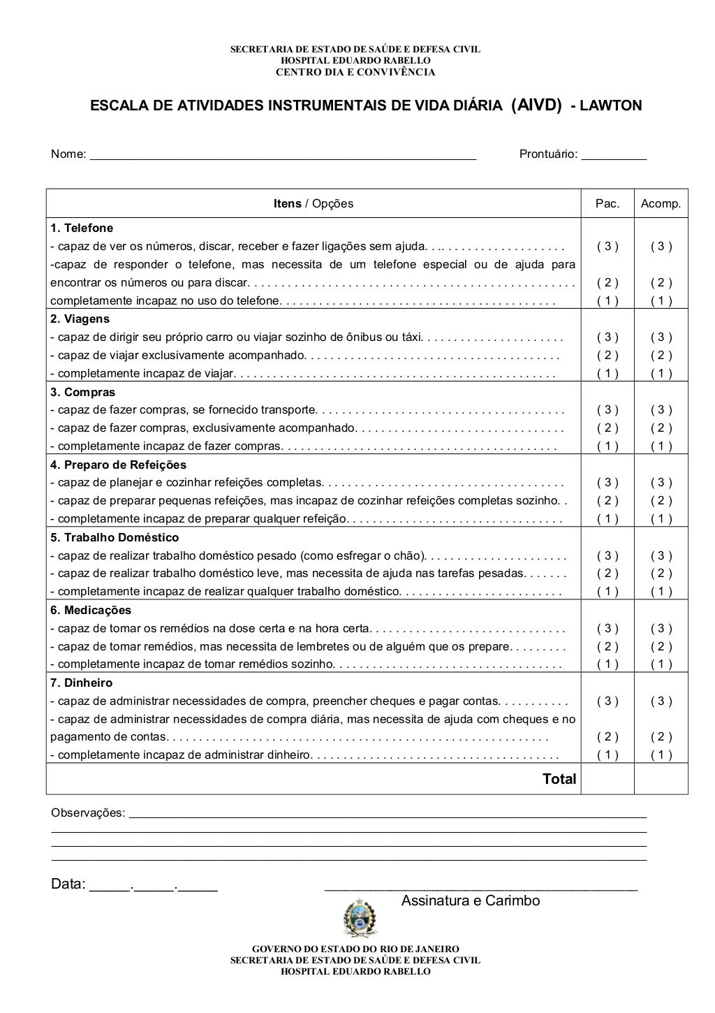 Exemplo De Triagem De Enfermagem - BRAINCP