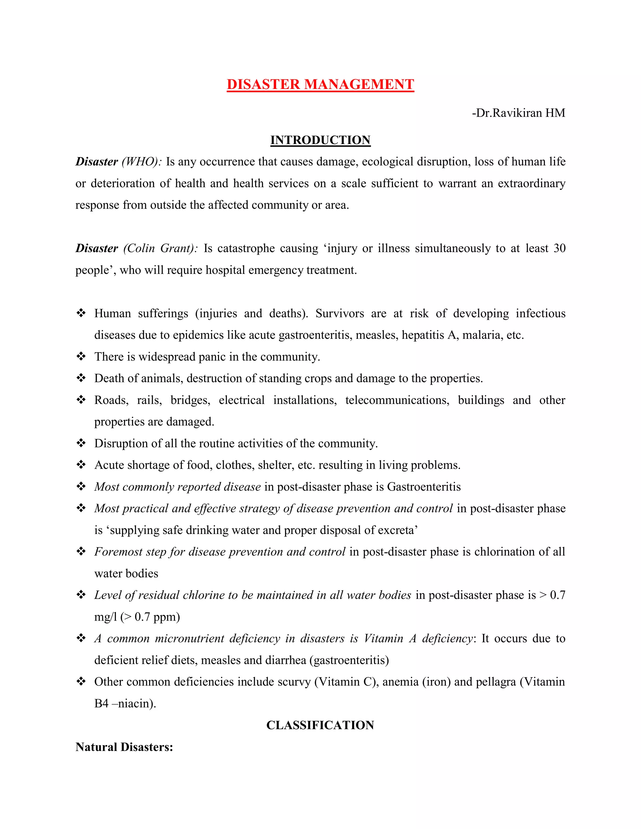 Triage, natural disaster, biowar, pandemic: Role of anesthesiologist | PDF