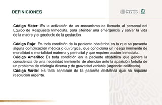 LINEAMIENTO TECNICO CODIGO MATER DURANTE LA ATENCION DE ENFERMERIA ANTE ...