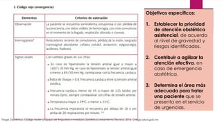 TRIAGE OBSTÉTRICO Y CÓDIGO MATER. ESPECIFICACIONESpptx | PPTX