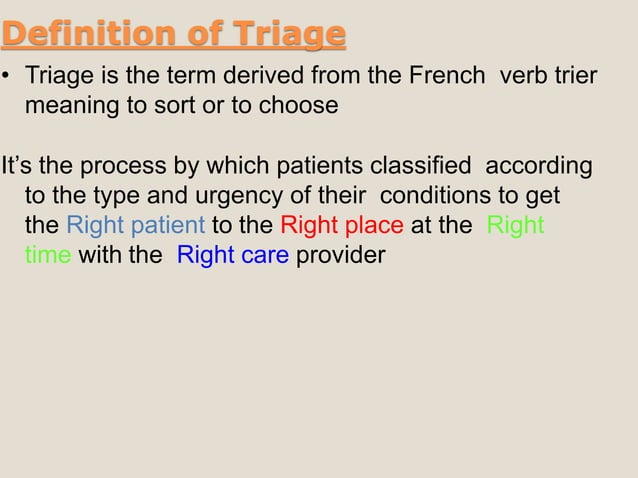 Triage ppt | PPTX