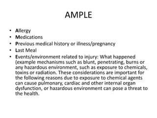 Triage primary & secondary survey | PPTX