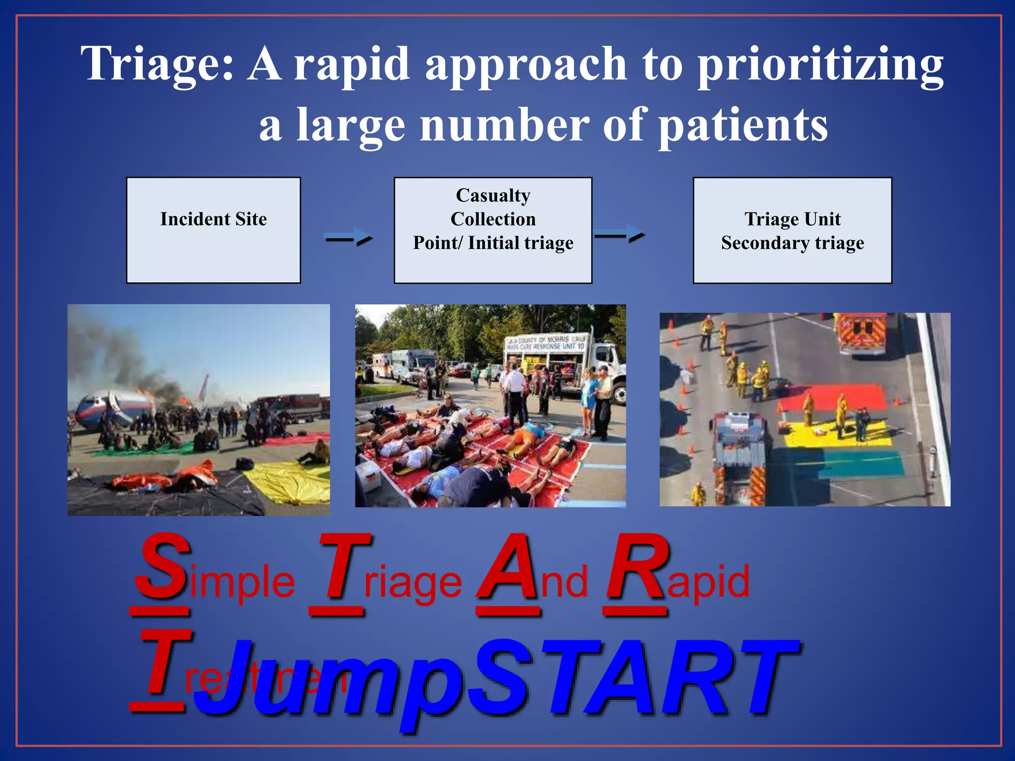 Mass Casualty Triage System START, and JumpSTART | PPTX