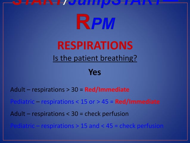 Mass Casualty Triage System START, and JumpSTART | PPTX