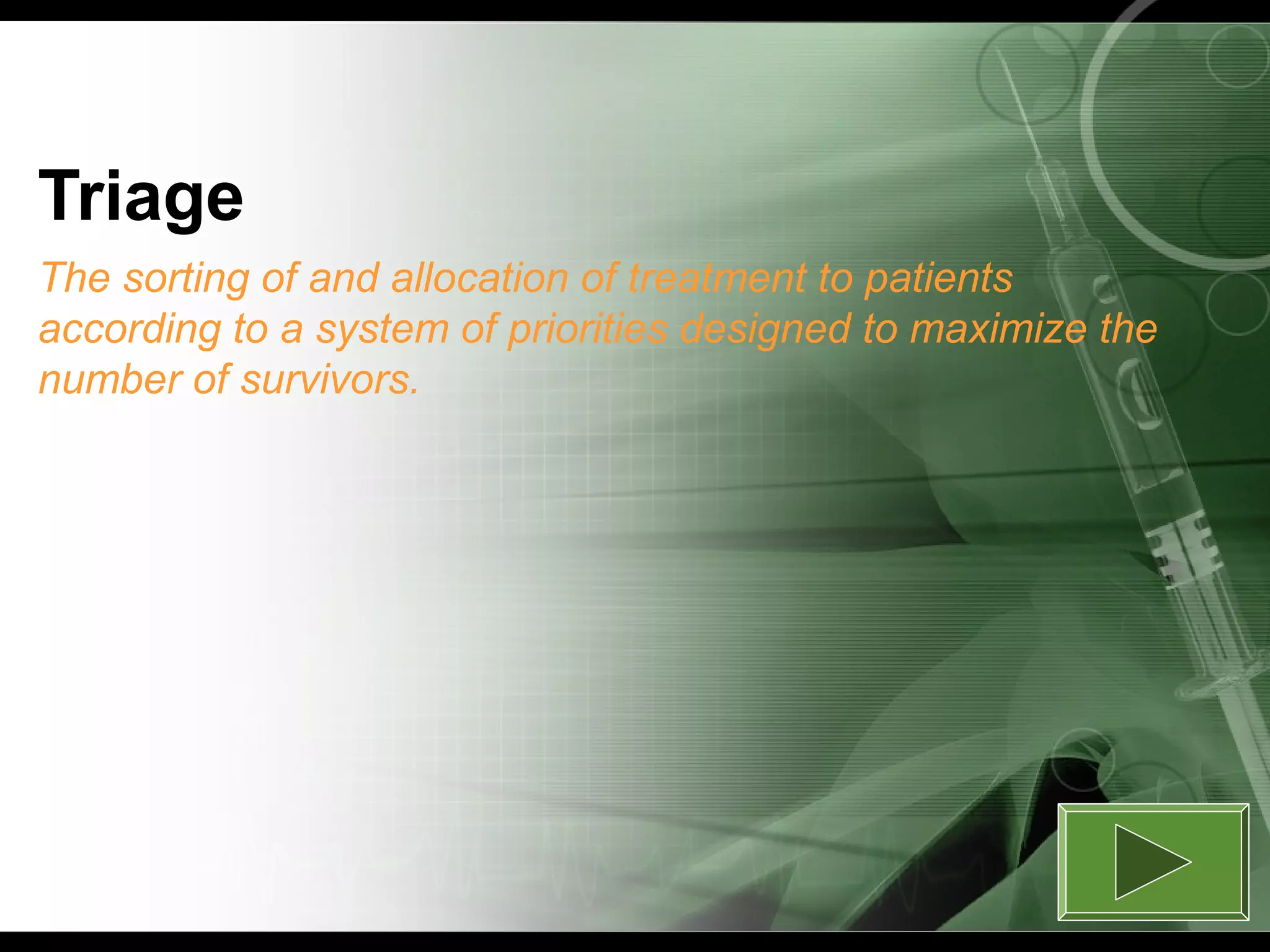 Triage with quiz show | PPS