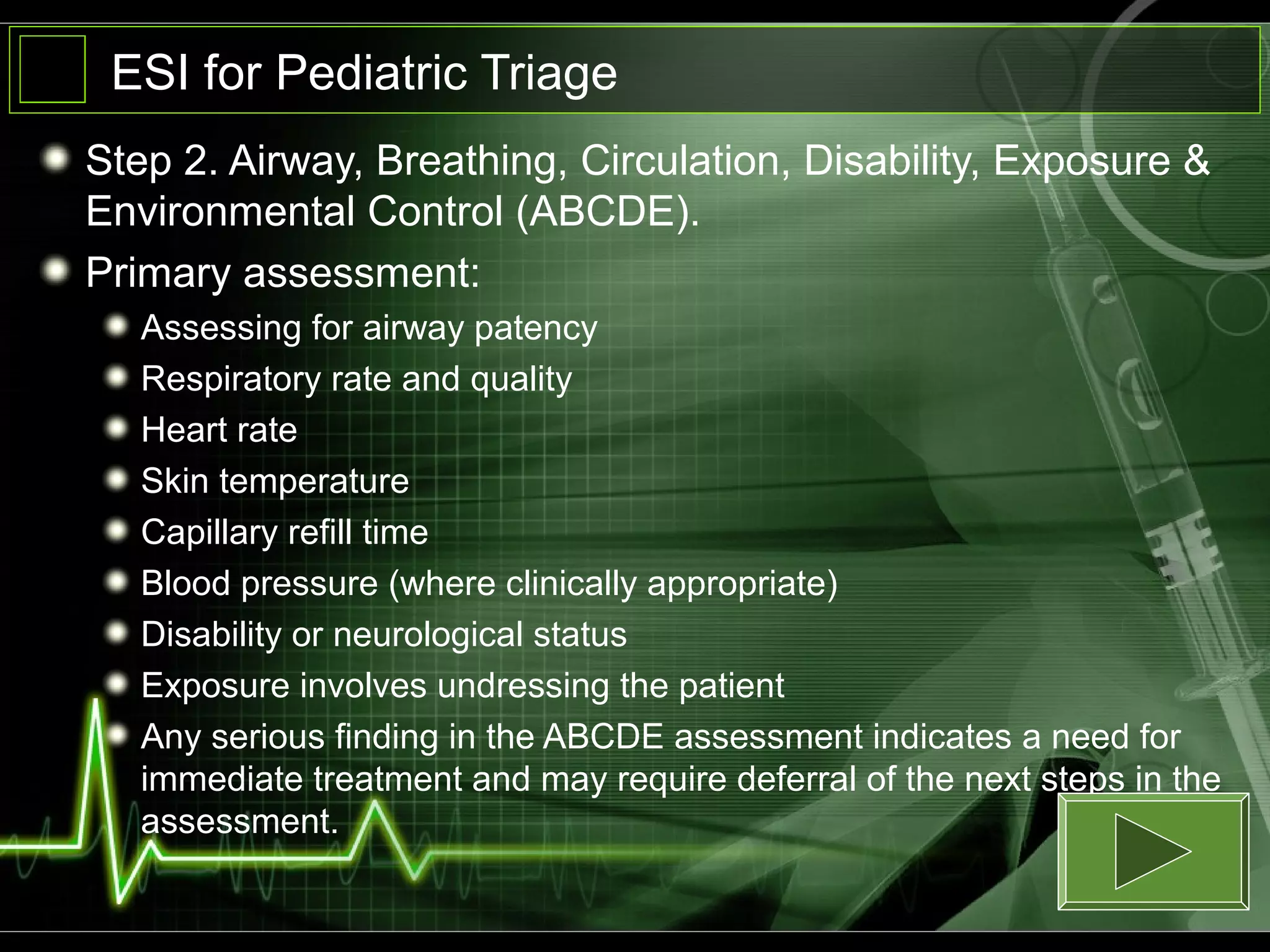 Triage with quiz show | PPS