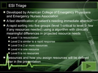 Triage with quiz show | PPS