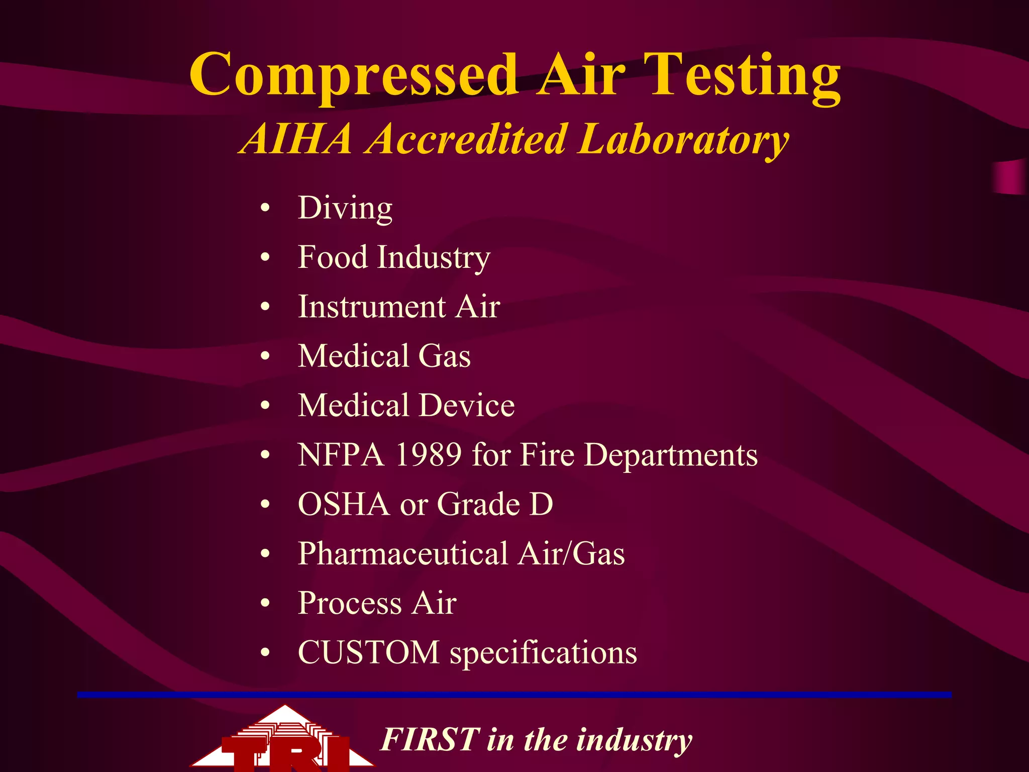 TRI Air Testing | PPTX