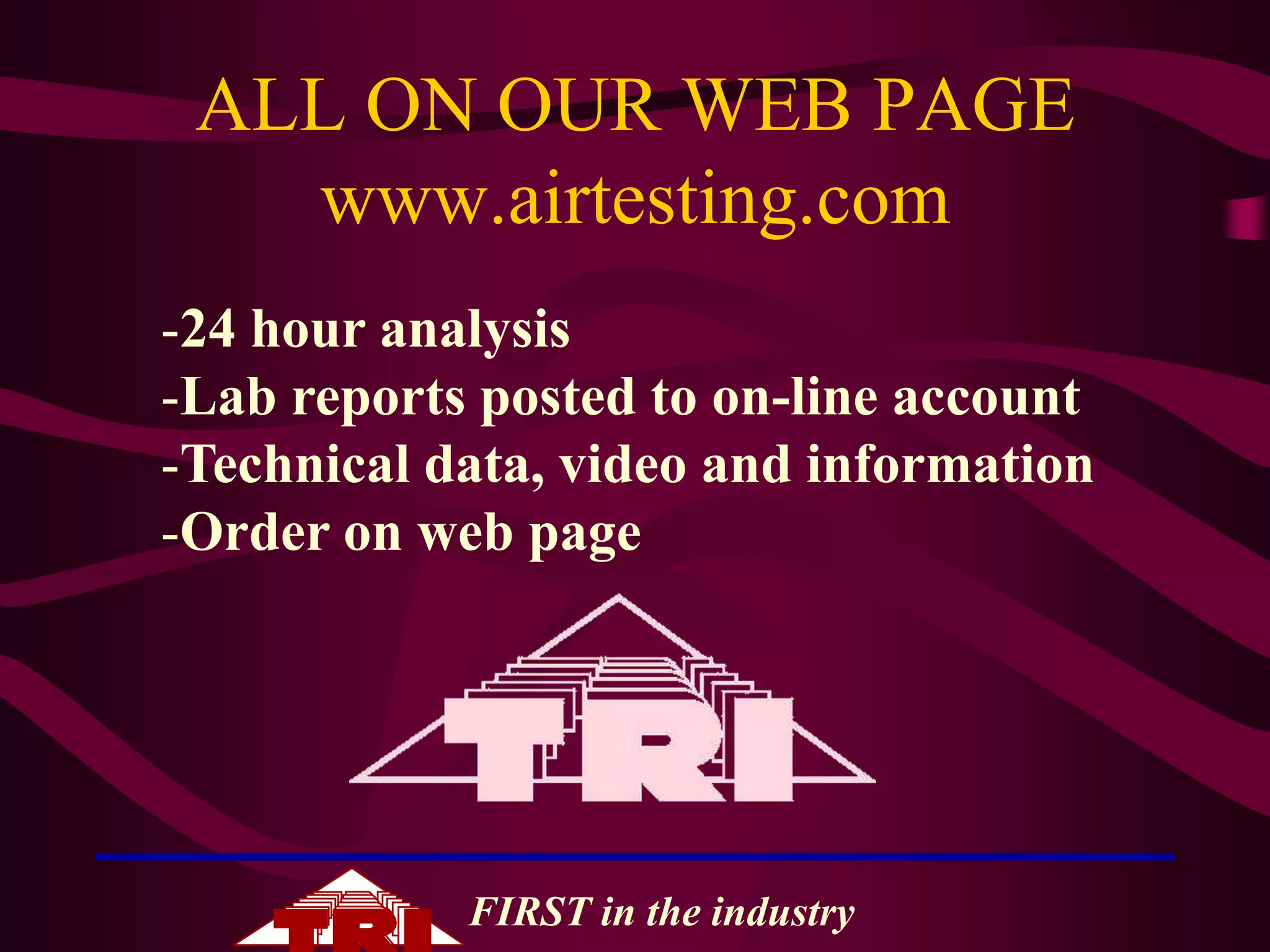 TRI Air Testing | PPTX | Educational Assessment | Education