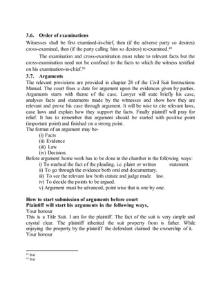Trial & Rules Regarding Examination in Chief/Cross | DOCX