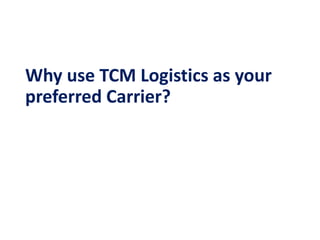 Trucking company Presentation explaining the services offered | PPTX