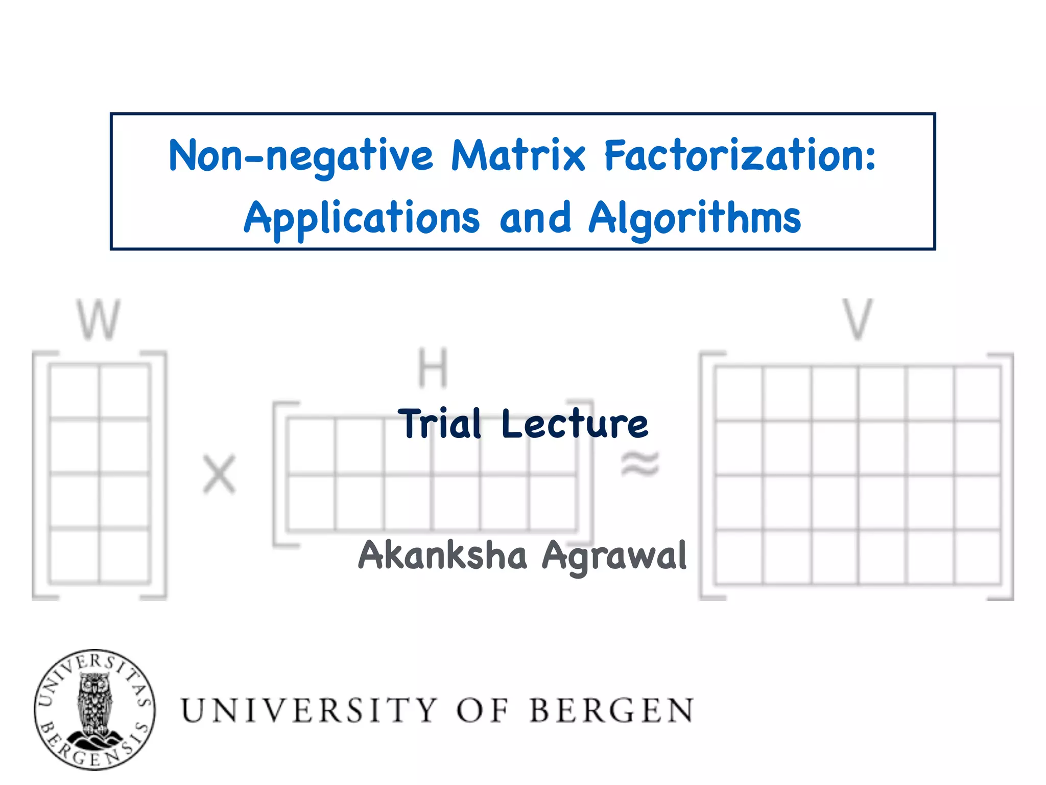 Non-negative Matrix Factorization | PPT