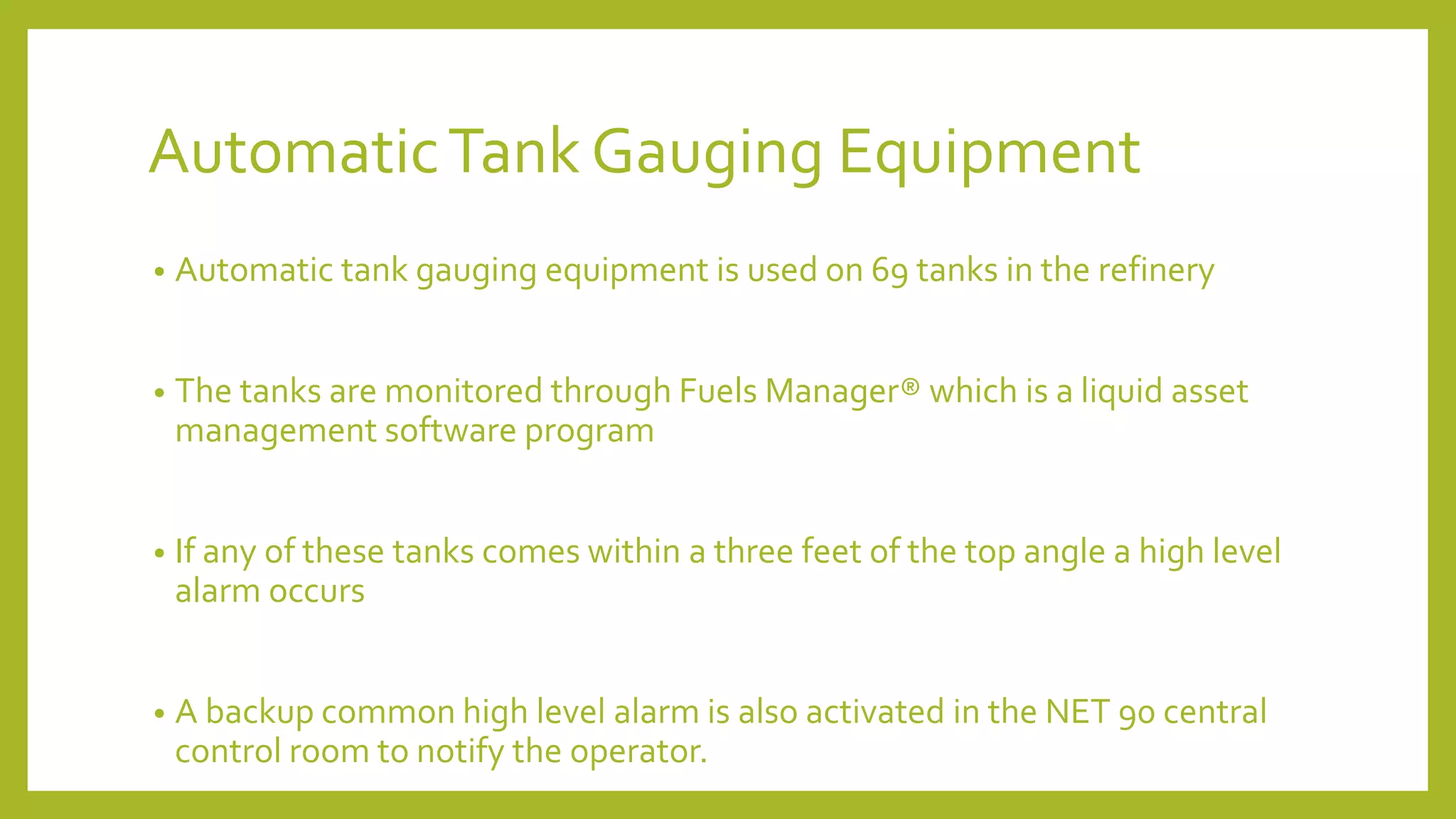 Trial 2 overview of oil handling operations storage tanks slides | PPTX