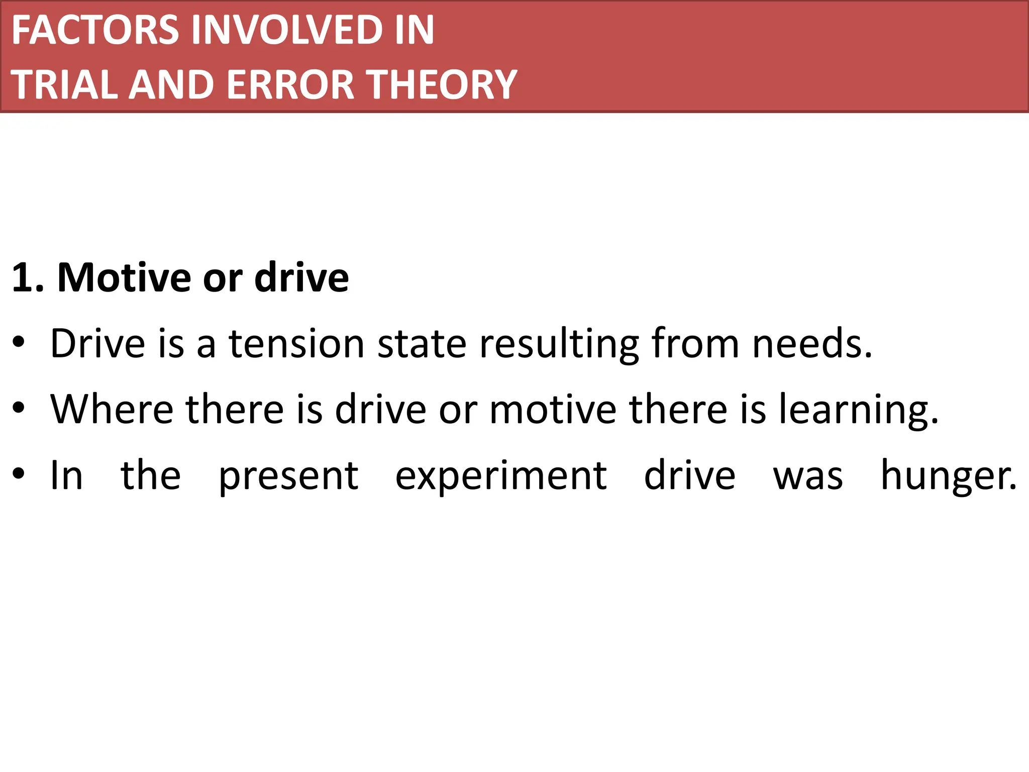 trial and error learning theory by Thorndike | PDF