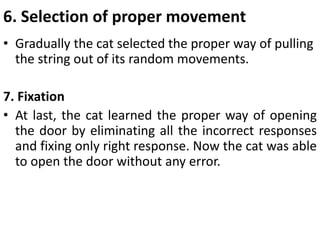trial and error learning theory by Thorndike | PDF