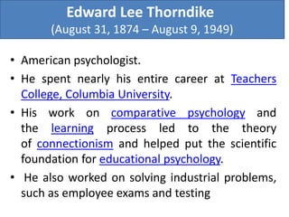 trial and error learning theory by Thorndike | PPT