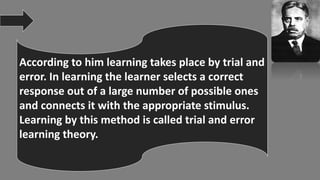 Trial and error learning theory | PDF