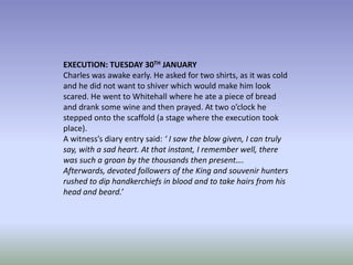 Trial and execution of Charles 1 | PPTX