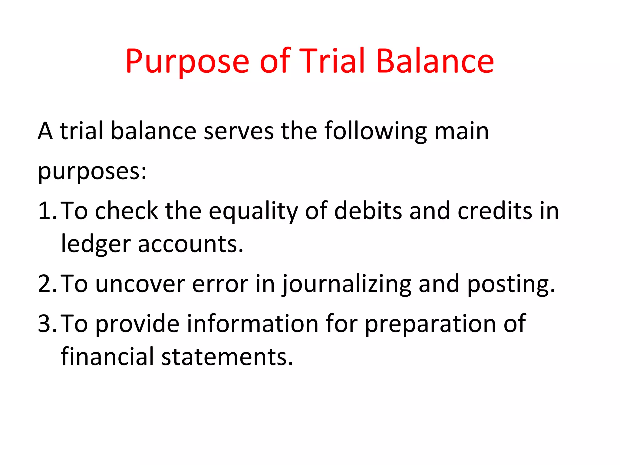 Trial balance | PPT
