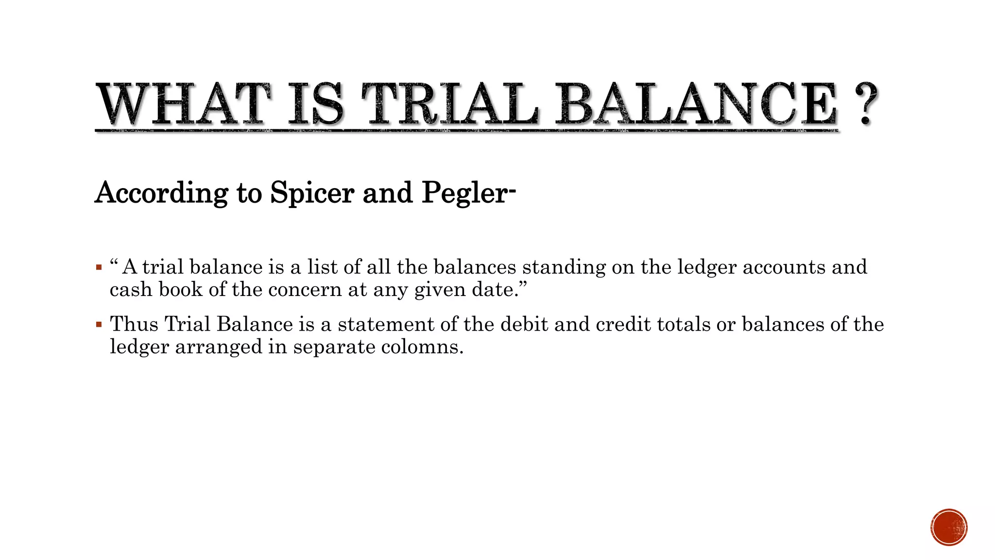 Trial balance | PPTX