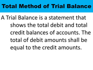 Trial balance | PPTX