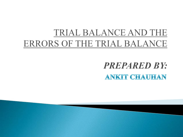 Trial balance and errors | PPTX