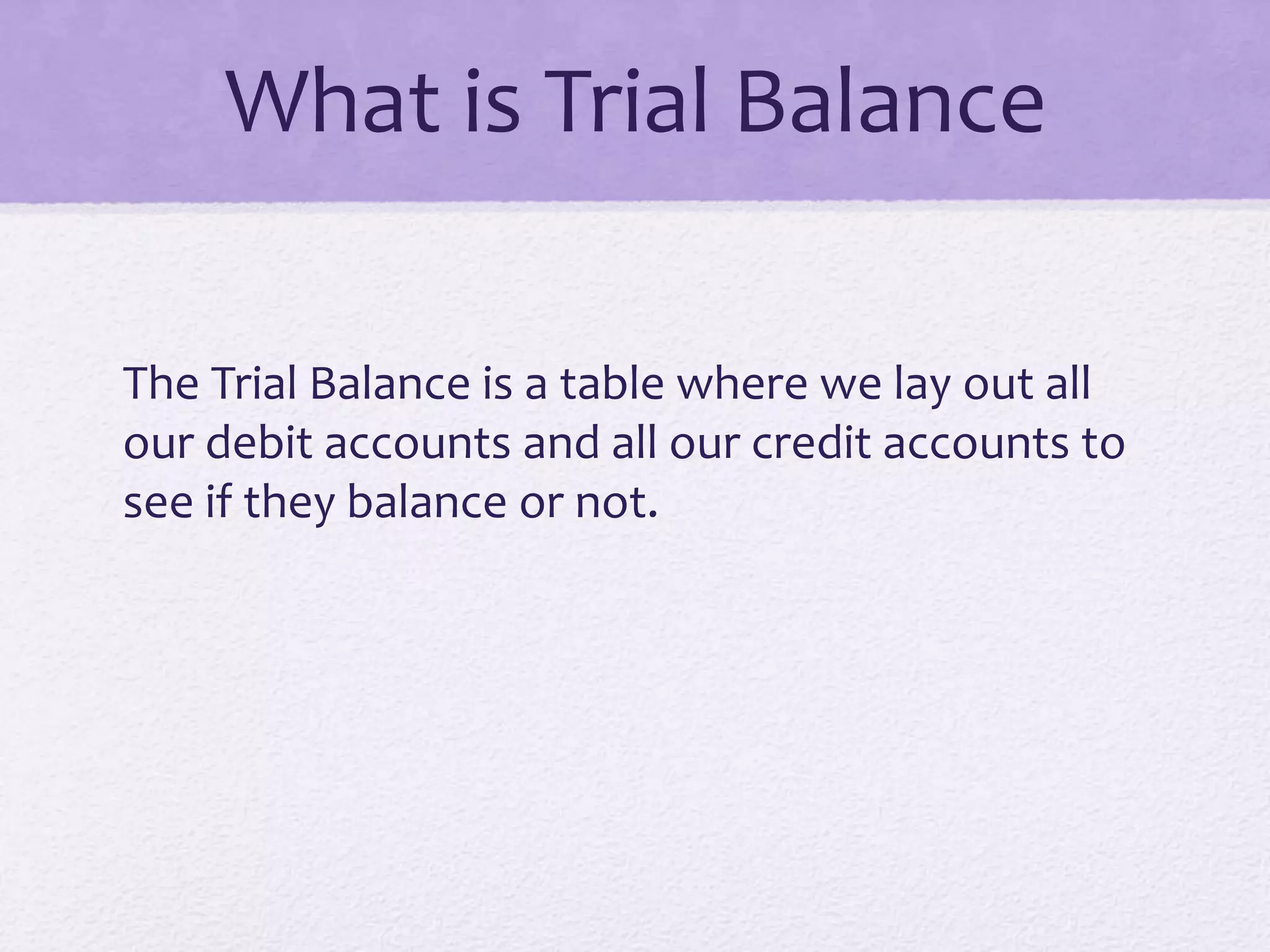 Trial balance and rectification of errors | PPTX