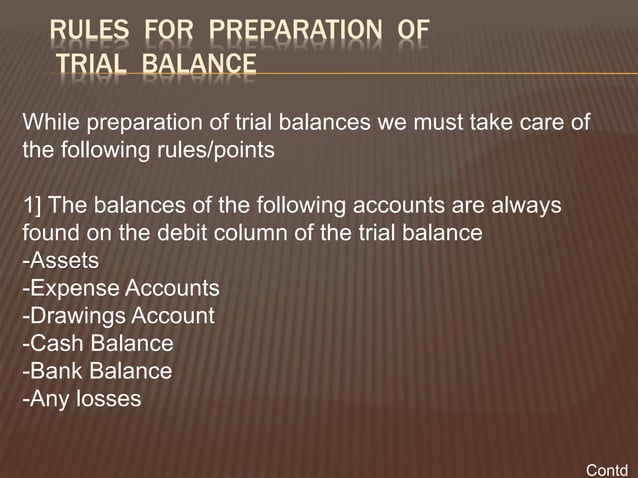 Trial balance ppt | PPTX | Stocks and Bonds | Personal Investing