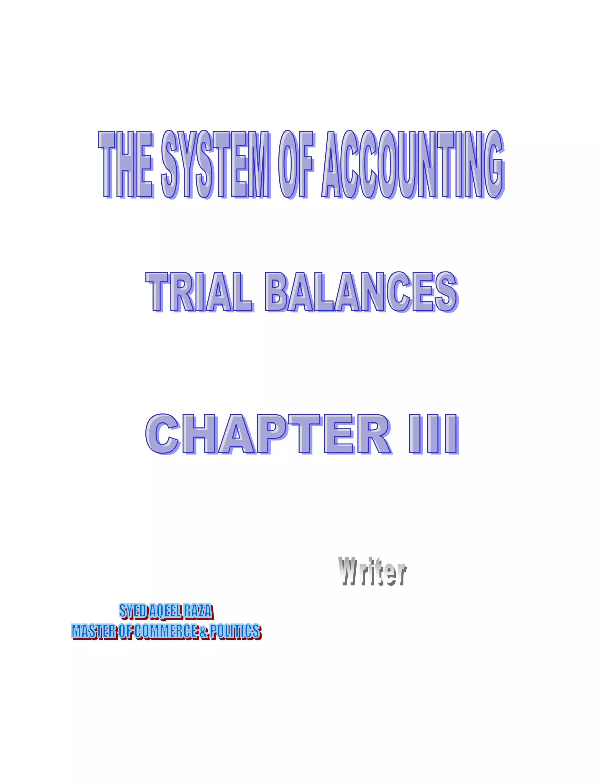 Trial balances | DOCX