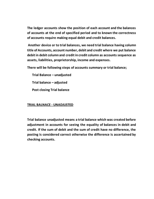 Trial balances | PDF
