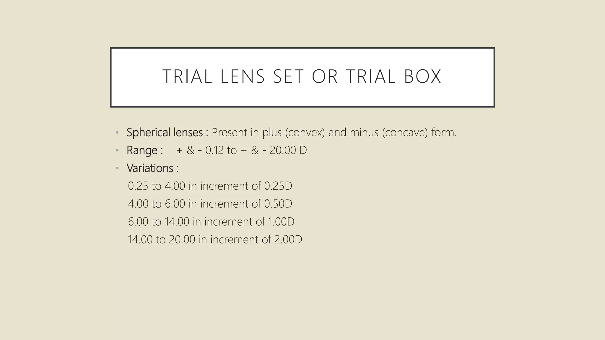 Trial lens set ppt by mhr | PPTX