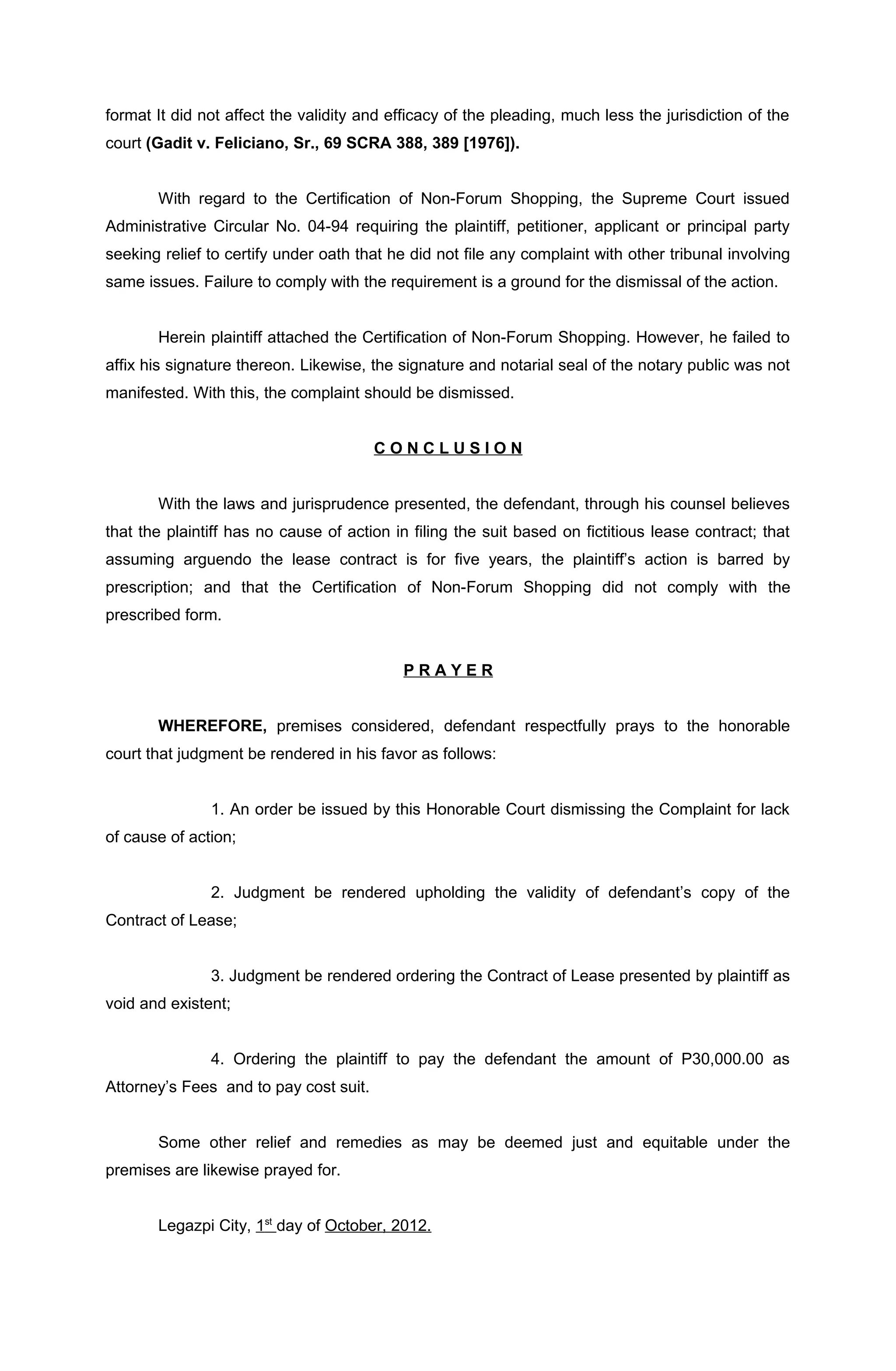 Trial memorandum | DOC