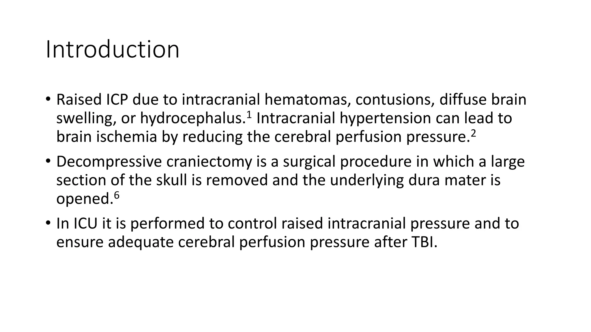 Trial of decompressive craniectomy for traumatic intracranial ...