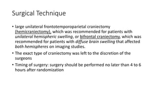 Trial of decompressive craniectomy for traumatic intracranial ...