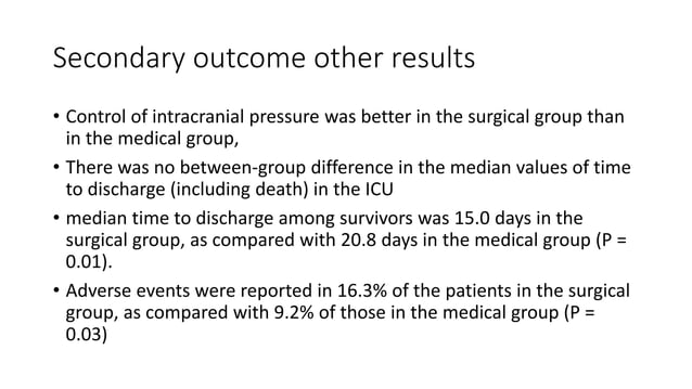 Trial of decompressive craniectomy for traumatic intracranial ...