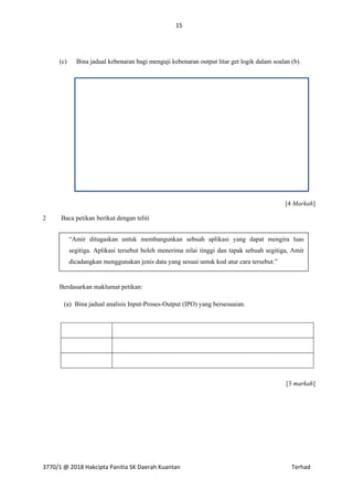 Trial pahang soalan 2018 (set1) | PDF