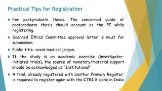 Clinical Trial Registration | PPT