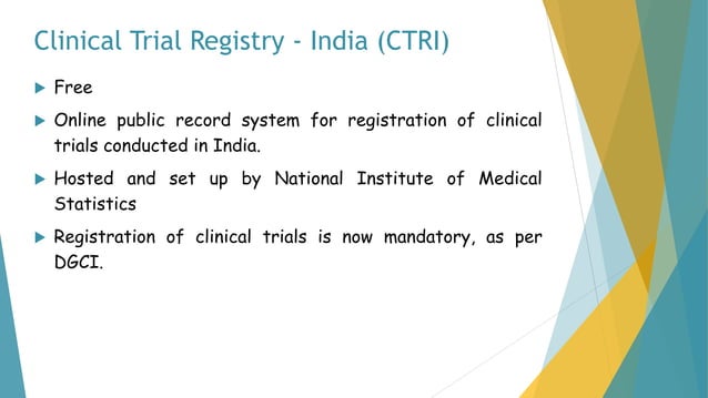 Clinical Trial Registration | PPT | Medical Tests | Medical Health