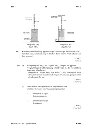 Trial sbp 2014 spm fizik k1 k2 k3 dan skema | PDF