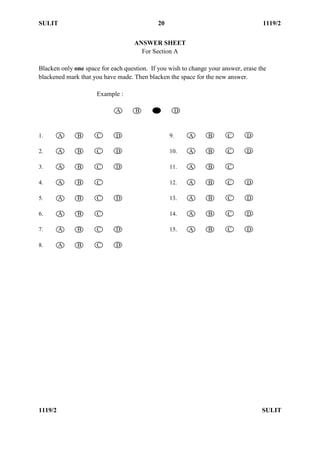 SPM Trial- 2011 - SBP, Paper 2 | PDF