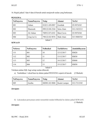 Trial spm perak 2018 | PDF