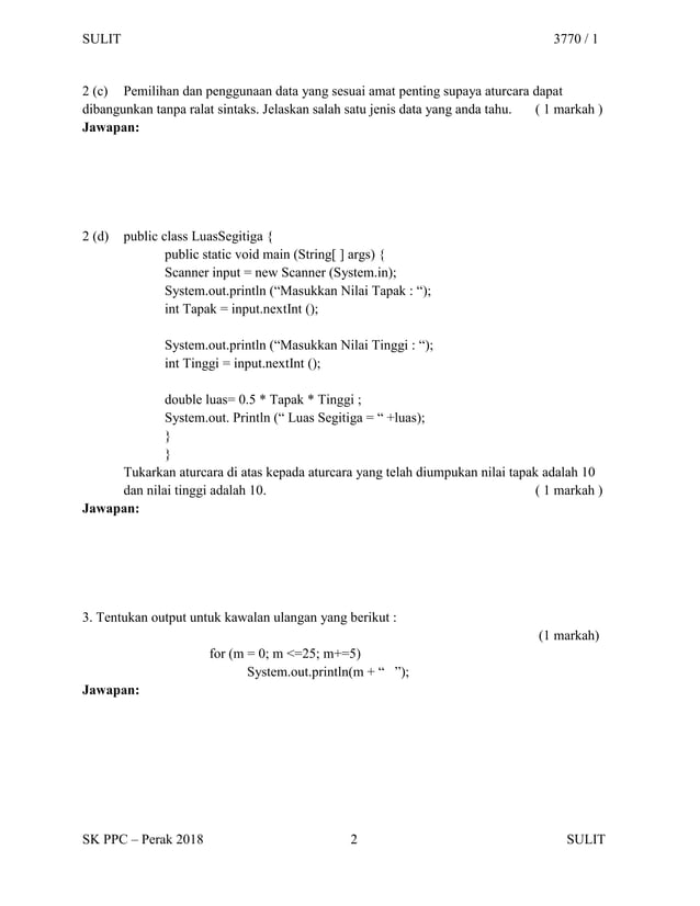 Trial spm perak 2018 | PDF