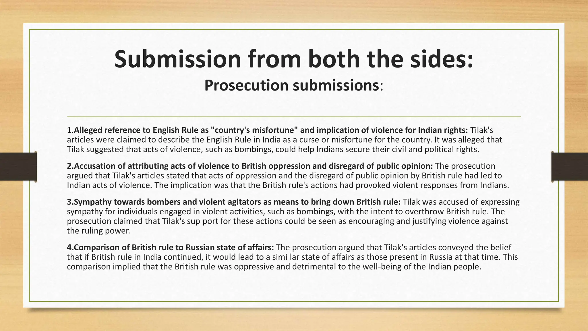 Trial Tilak t 1897,1909, and 1916 sedition | PPTX