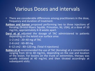Role of Triamcinolone in Hypertrophic scar and keloid | PPTX