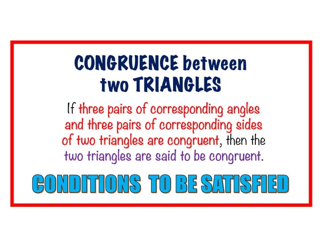 Triangle Congruence (SSS, SAS, ASA and SAA/AAS) | PPT