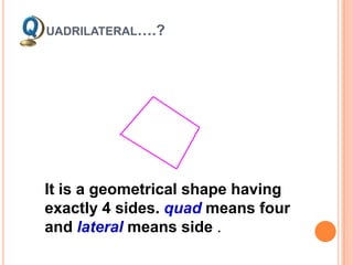 Quadrilateral Triangle Definition