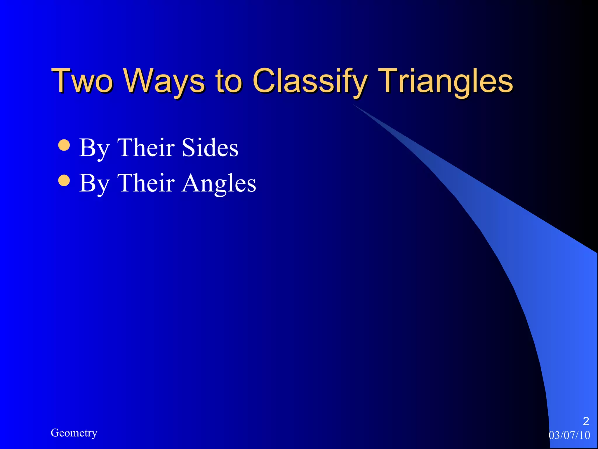 Triangle Classification Ppt