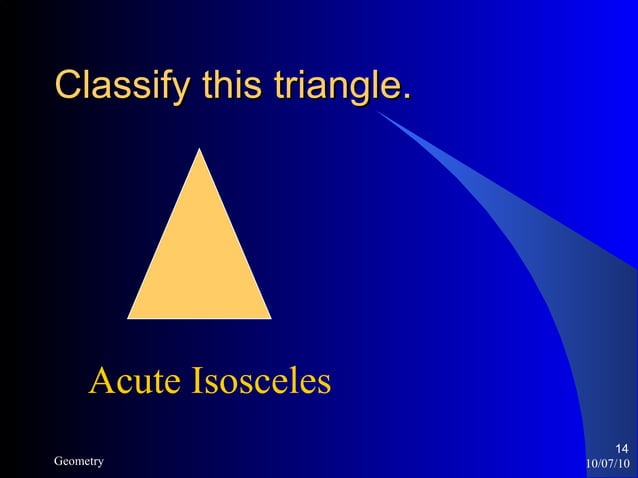 Triangle classification | PPT