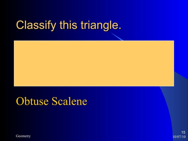 Triangle classification | PPT