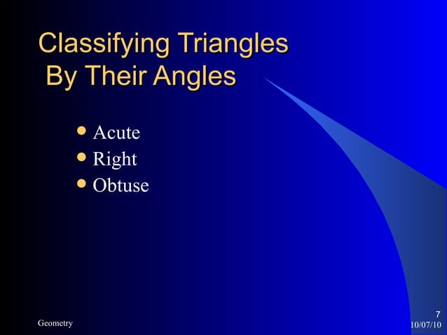 Triangle classification | PPT